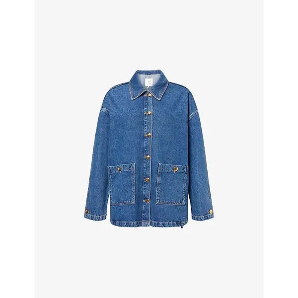 ANINE BING Luca Relaxed-fit Denim Jacket - Clean Indigo Denim
