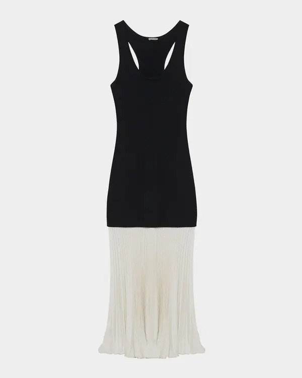 Simkhai Zaden Sleeveless Midi Dress - Blkwht