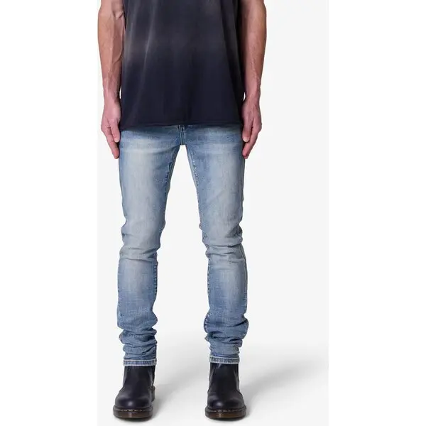 Mnml Stretch Skinny Flare Jeans - Medium Blue