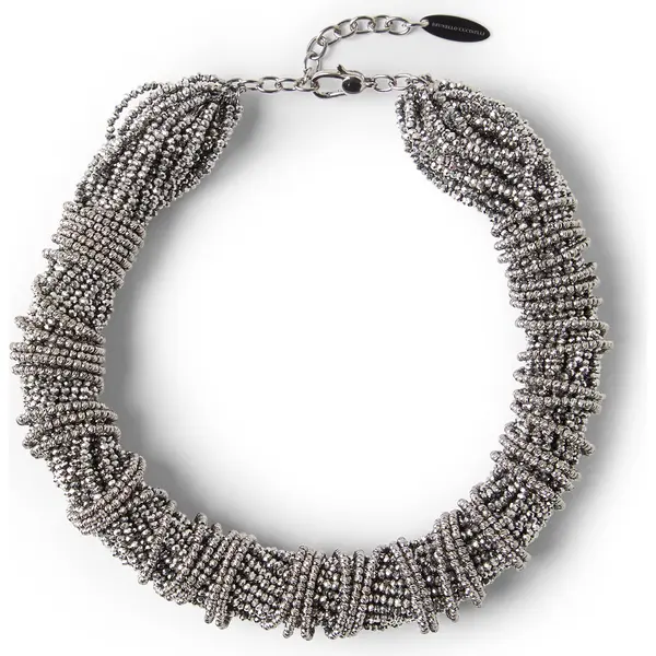 Brunello Cucinelli Vetro And 975 Sterling Beaded Choker
