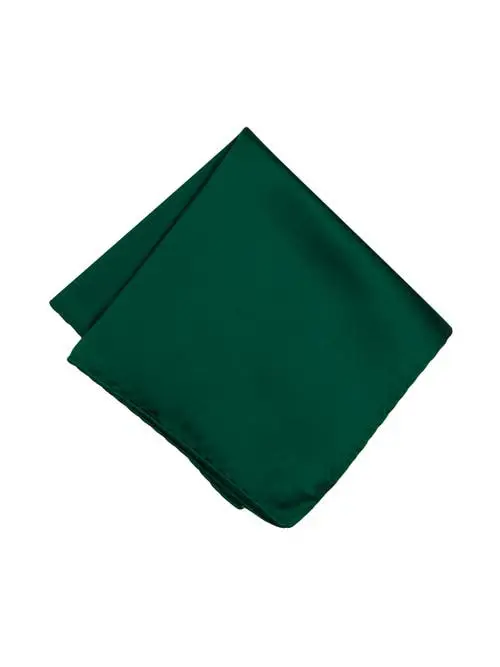 BROOKLYN BRIGADE Solid Satin Pocket Square - Emerald