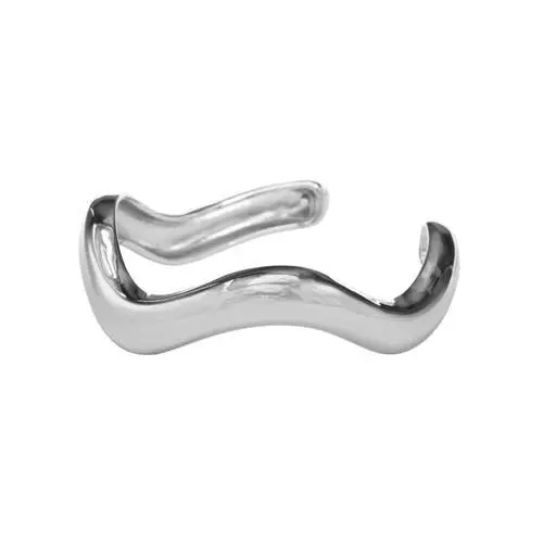 BLACK SUEDE STUDIO Irregular Shaped Cuff Bracelet - Silver