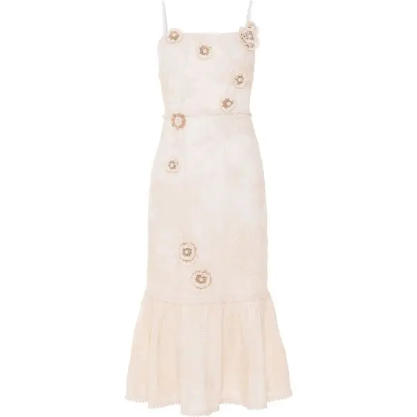 PatBO Joy Lace Midi Dress - Off White