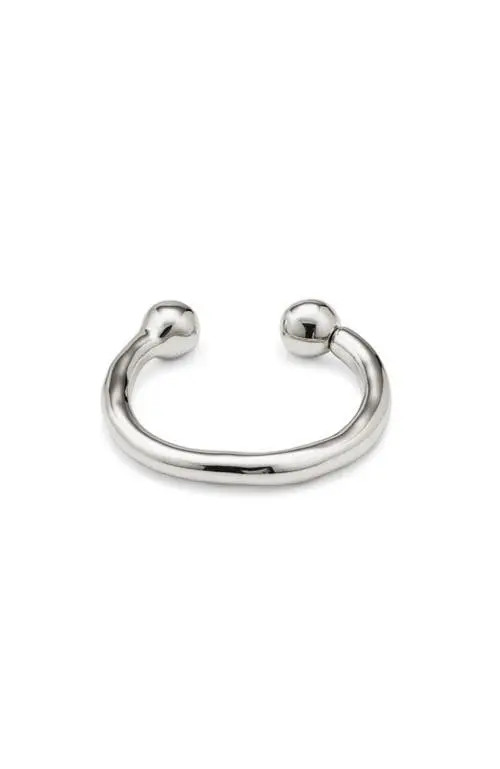 UNODE50 Double Bead Bangle Pul0467 - Silver