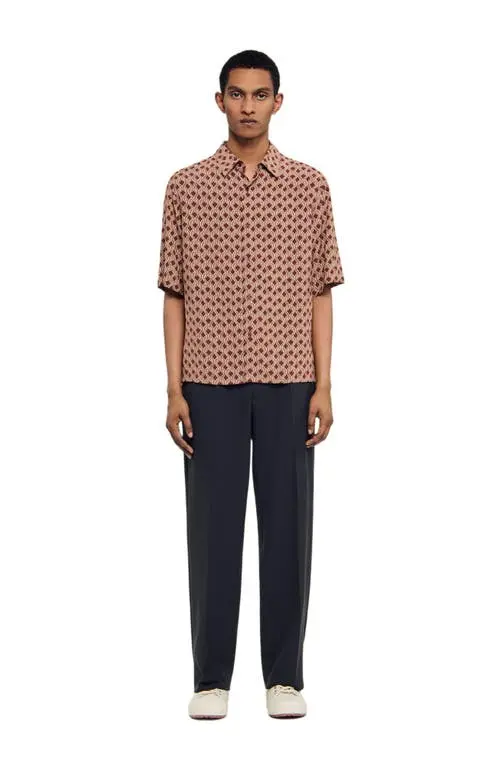 Sandro Rope Print Shirt - Terra
