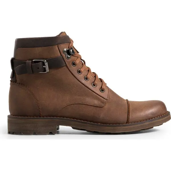 VELEZ Top Grain Leather Ankle Boots - Dark Brown