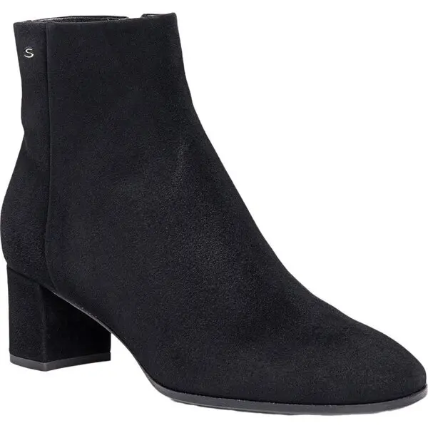Santoni Suede Ankle Boot - Black