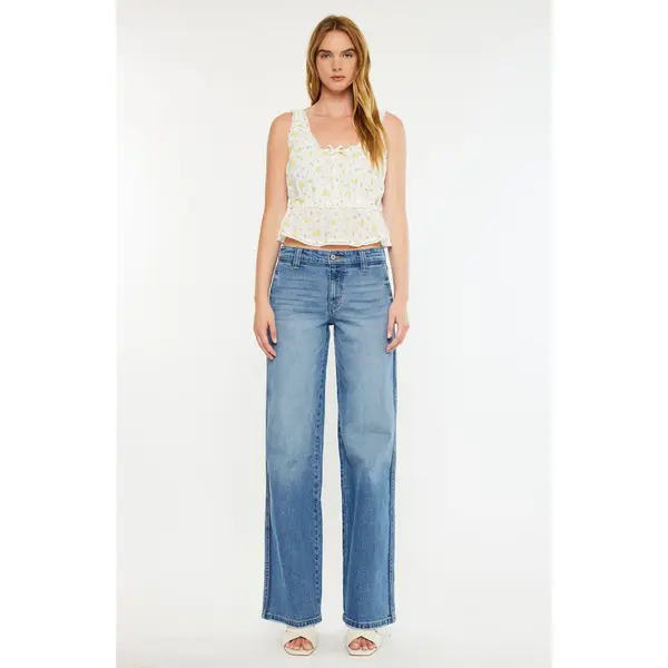 KANCAN Bram Mid Rise Wide Leg Jeans