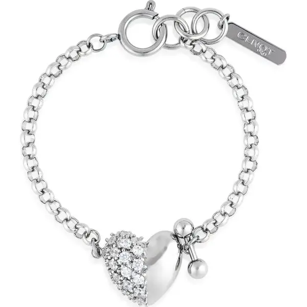 JUSTINE CLENQUET Siam Heart Charm Bracelet