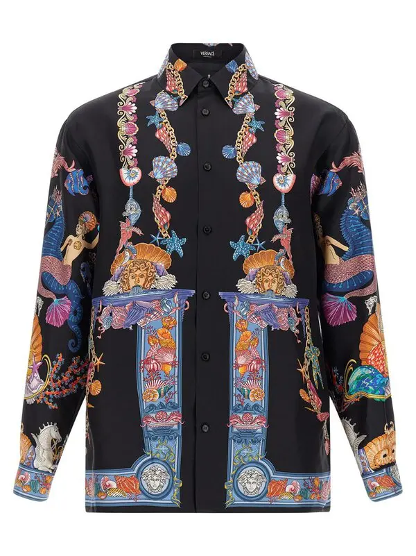 Versace Coral Theatre' Shirt - Multicolor