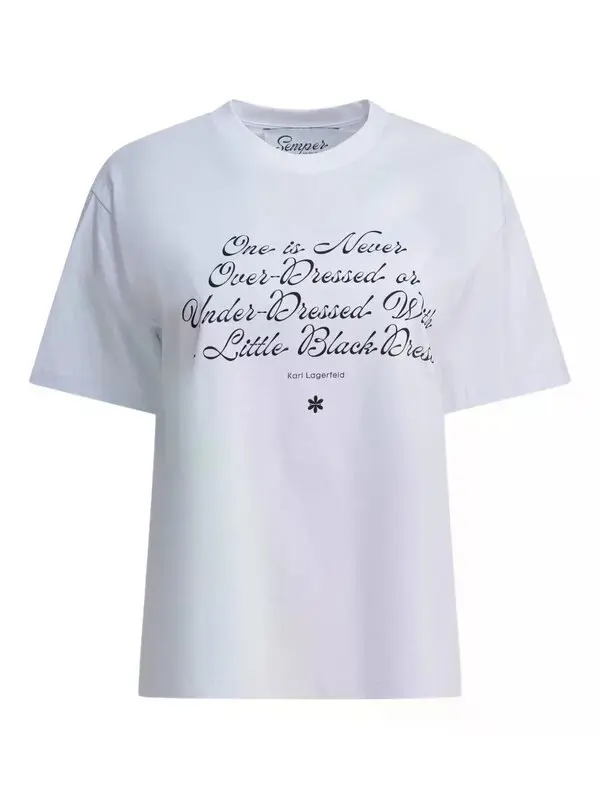 SEMPER Quote-print Crew-neck T-shirt
