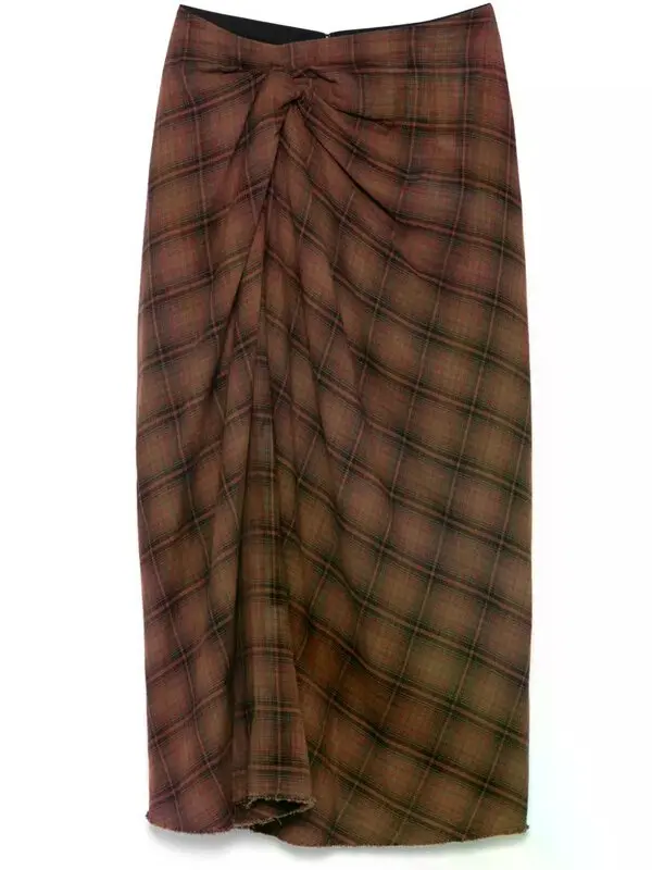 MARANT ETOILE Nicole Midi Skirt - Brown