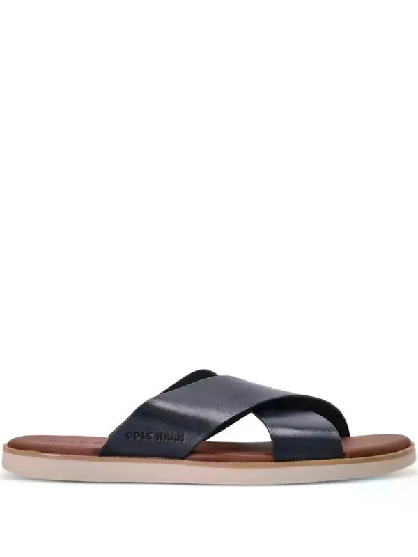 Cole Haan Cross-strap Leather Sandals - Blue