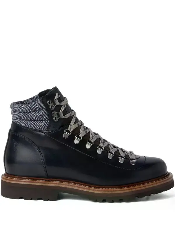 Brunello Cucinelli Lace-up Hiking Boots - Blue