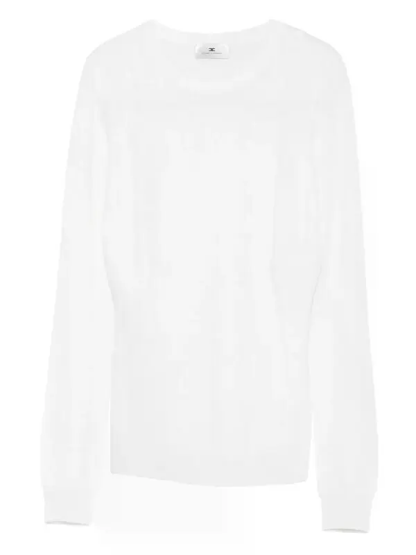 Elisabetta Franchi Long-sleeve Ribbed Sweater - White