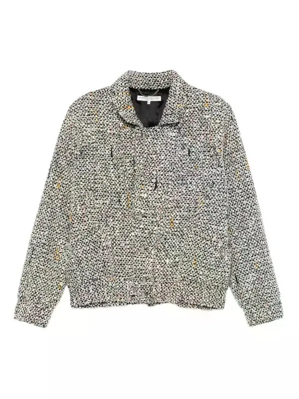 Alessandra Rich Tweed Bomber Jacket