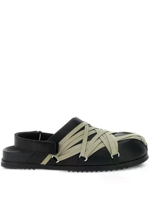 Rick Owens Granola Lace-up Leather Clogs