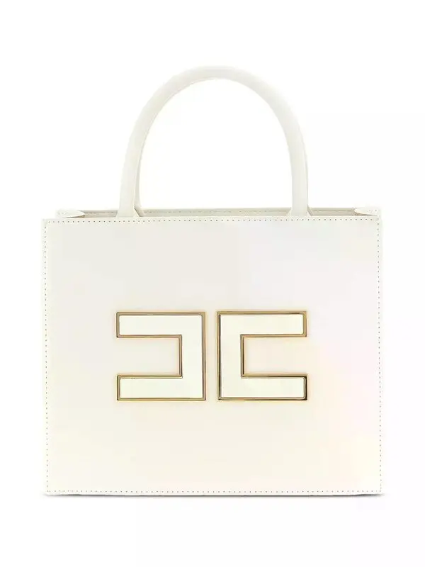 Elisabetta Franchi Logo-plaque Tote - Neutrals