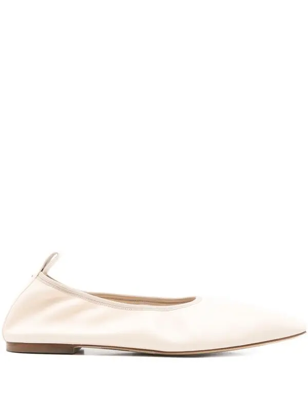 AeydĒ Leather Ballet Flats - White