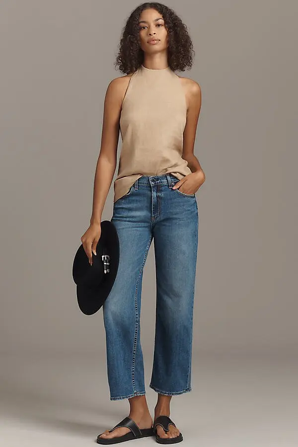 ASKK NY Mid-rise Crop Wide-leg Jeans - Clean Venice