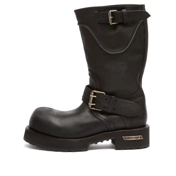Balenciaga Leather Venom Boot - Black/silver
