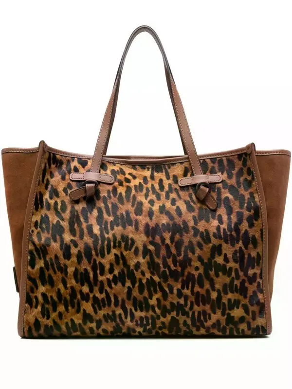 GIANNI CHIARINI Marcella Leopard-print Calf-hair Tote Bag