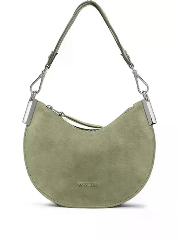 COCCINELLE Sunup Crescent Suede Shoulder Bag