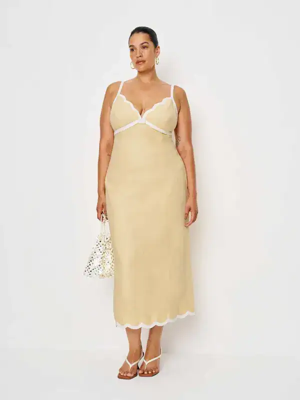 Sara Linen Dress - Yellow