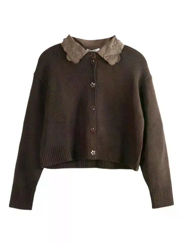 Cecilie Bahnsen Embroidered-collar Cardigan