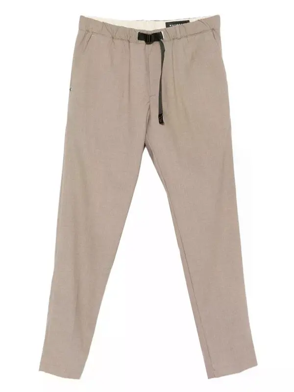 WHITE SAND Drawstring Buckle Trousers