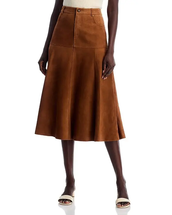 Kobi Halperin Matty Suede A-line Skirt