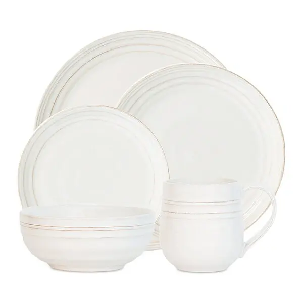 JULISKA Bilbao Dinnerware 5 Piece Place Setting - Whitewash