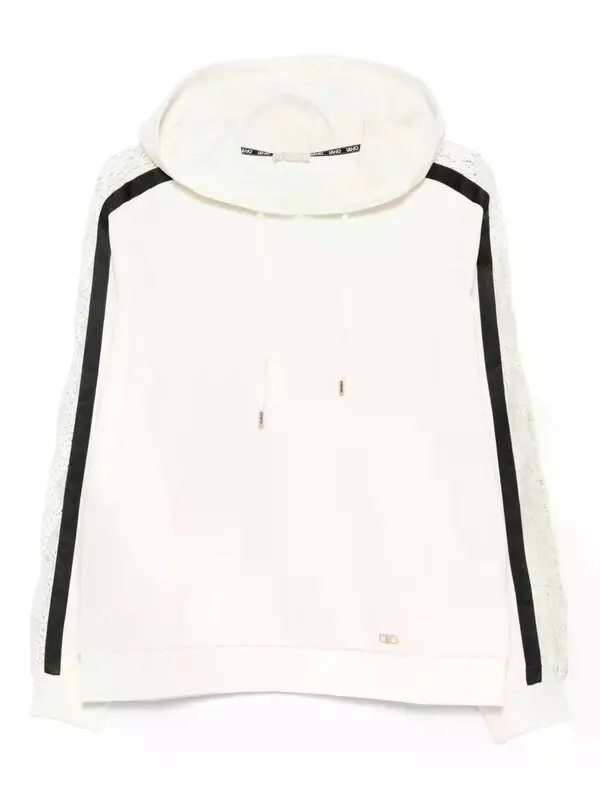 Liu Jo Lace-insert Hoodie - Neutrals