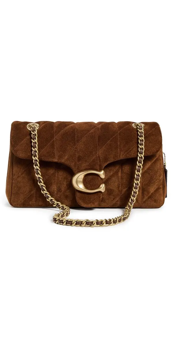 Coach Quilted Suede Tabby Shoulder Bag 26 - B4/warm Brown