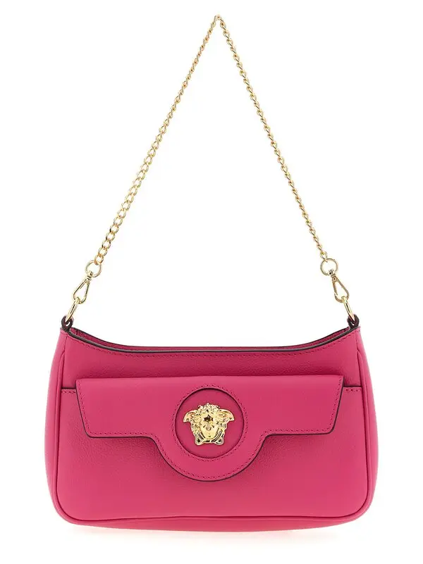 Versace La Medusa Mini Crossbody Bag Fuchsia Editorialist