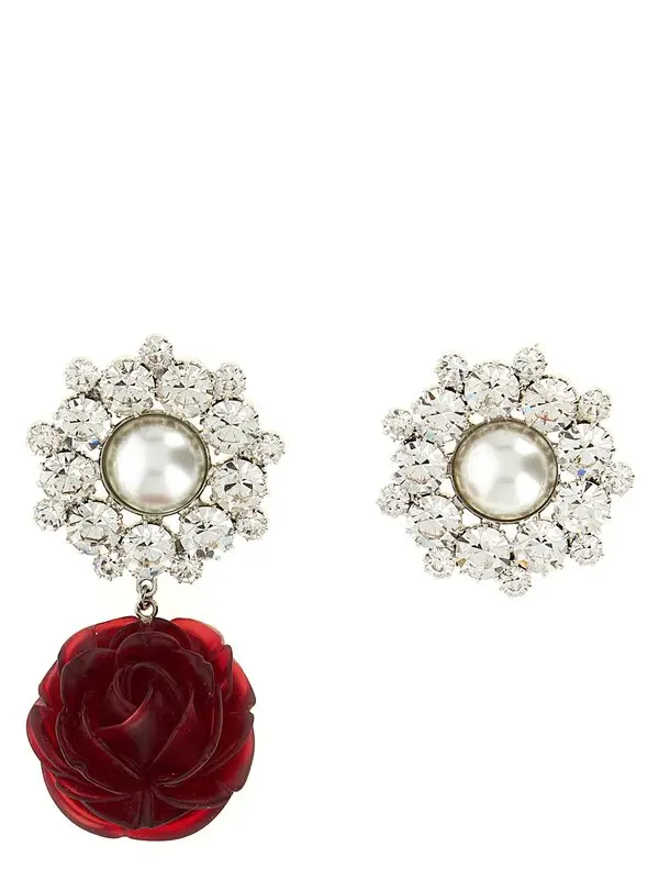 Magda Butrym Crystal And Pearl Earrings - Multicolor