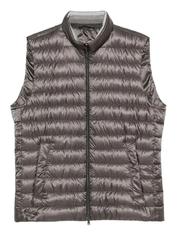 Herno Quilted Down Vest - Grey