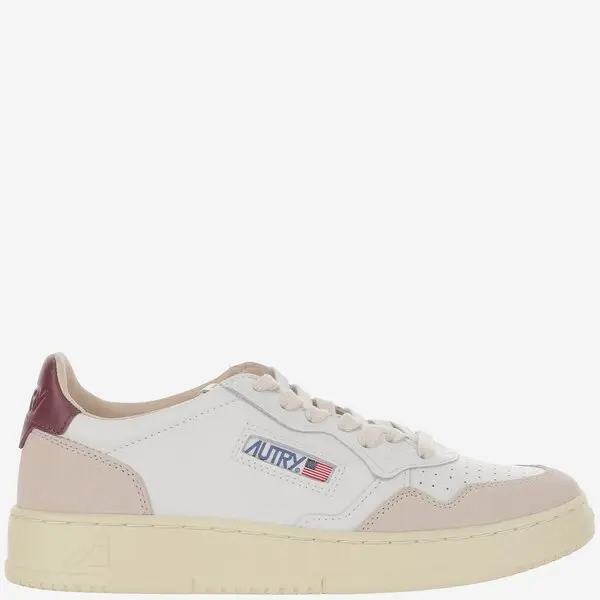AUTRY Low Medalist Leather Sneakers - Red