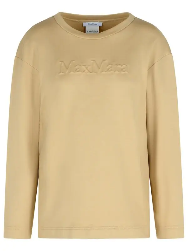 Max Mara Berma Silk And Cotton Sweatshirt - Beige