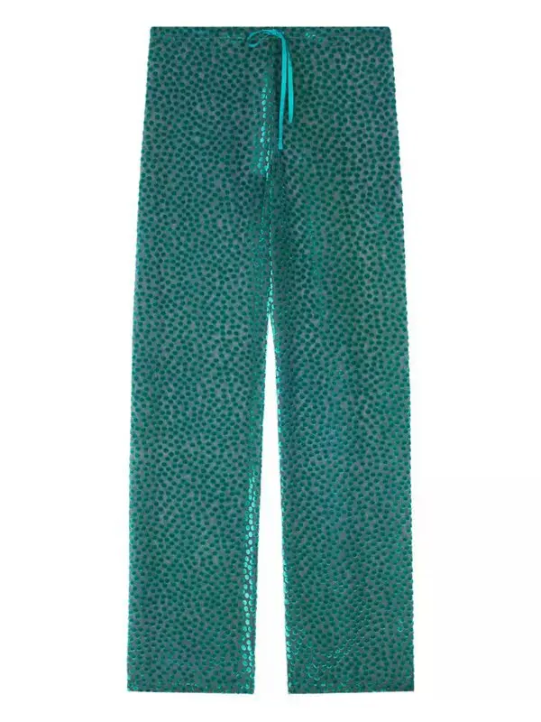 Dries Van Noten Elasticated Polka-dot Trousers - Blue