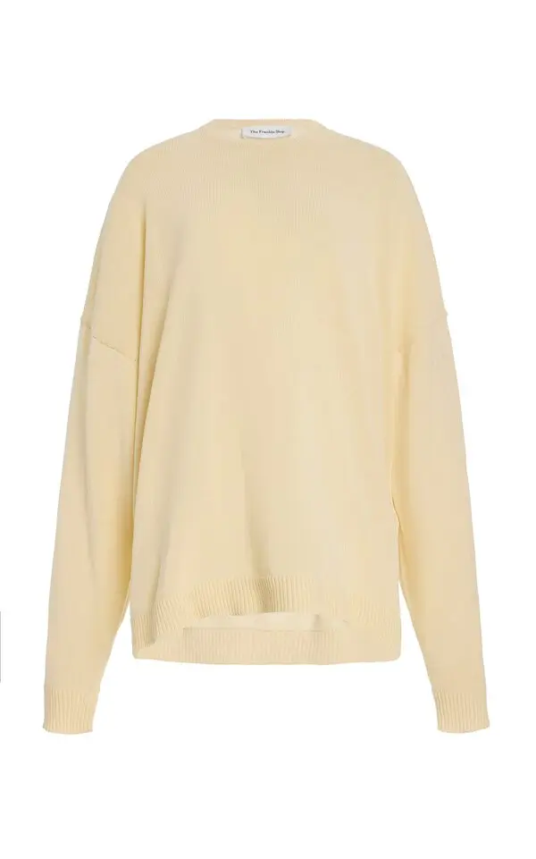 THE FRANKIE SHOP Basel Cotton-blend Sweater - Yellow