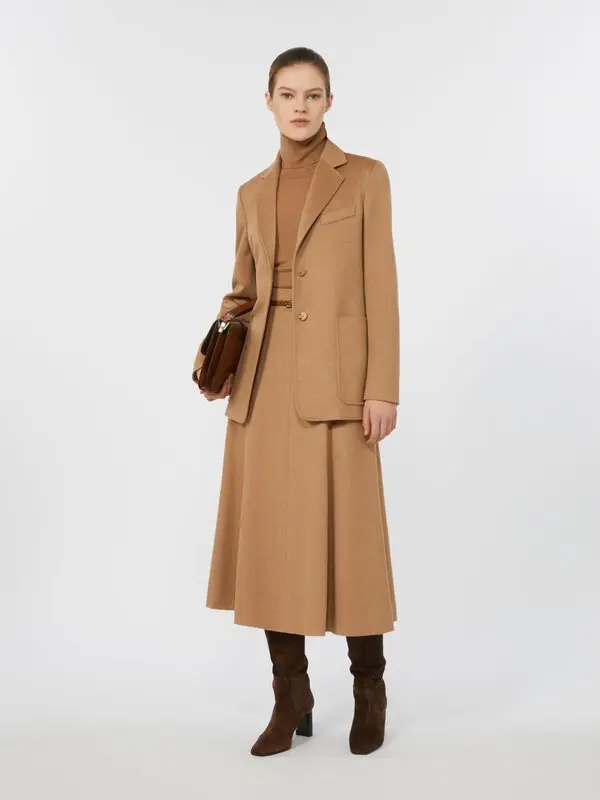 Max Mara Wool Knit Turtleneck Jumper - Camel