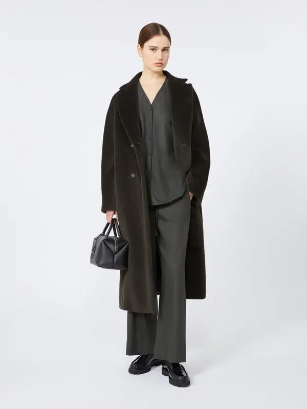 Max Mara Wool Flannel Joggers - Dark Green