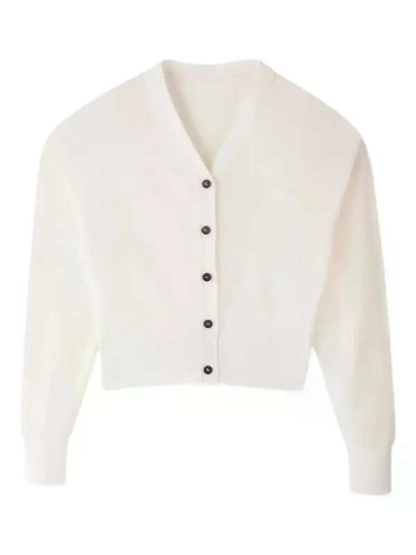 Jacquemus Maglia Cropped Cardigan - White