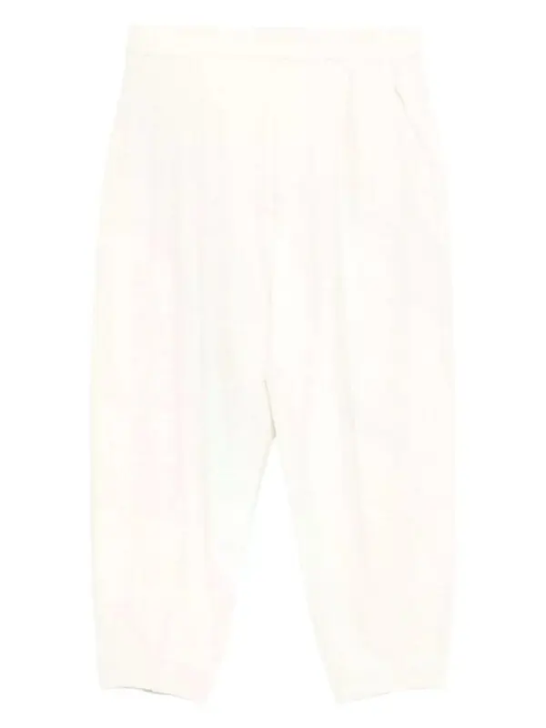 CROQUIS Jacquard Tapered Trousers - Neutrals