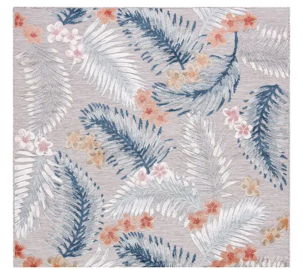 SAFAVIEH Palm Breeze Outdoor 6'-5' X 6'-5' Squa Re Rug