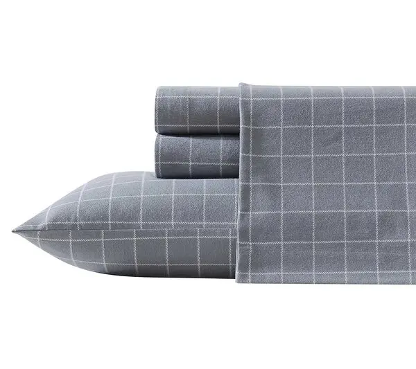 Eddie Bauer Great Plains Plaid Cotton Flannel T Win Sheet Set