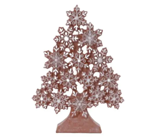 RC HOME DECOR 11.85' Gingerbread Snowflake Chri Stmas Tree