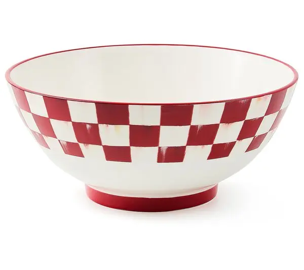 MACKENZIE-CHILDS Cherry Check Serving Bowl - One-color