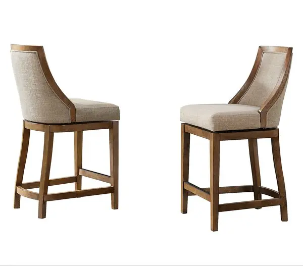 ALATERRE FURNITURE Ellie Set Of 2 Counter Upholstered Stools